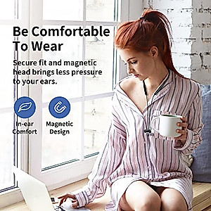 Hrbzo Neckband Wireless Headphones Around The Neck Bluetooth Earbuds Wireless 10 mm Drivers Foldable & Lightweight Build- Black