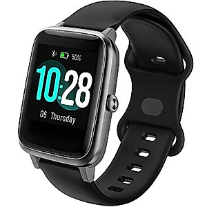 NewJourney ID205L Replacement Bands, 19mm Soft Silicone Band for Veryfitpro ID205, ID205L, ID205U, ID205S, ID205G, ID215G, ID216, SW020, SW021, SW023, YM020, YM021, YM023, YM205L, Uwatch3 GT Ufit Smart Watch (Black)