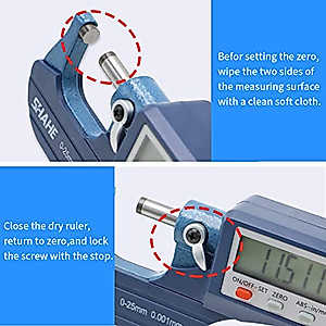 Digital Outside Micrometer 0-25mm /0-1",Metric & Inch, 0.00005" (0.001mm) Resolution,+/-0.0001" Accuracy