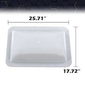 PIT66 Skylight Cover Compatible with RV Camper Food Truck 14" X 22" Camper Skylight Food Truck Skylight White