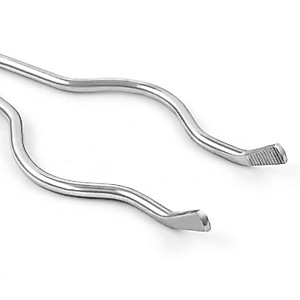QWORK 16" Stainless Steel Crucible Tongs for Laboratory, Industry