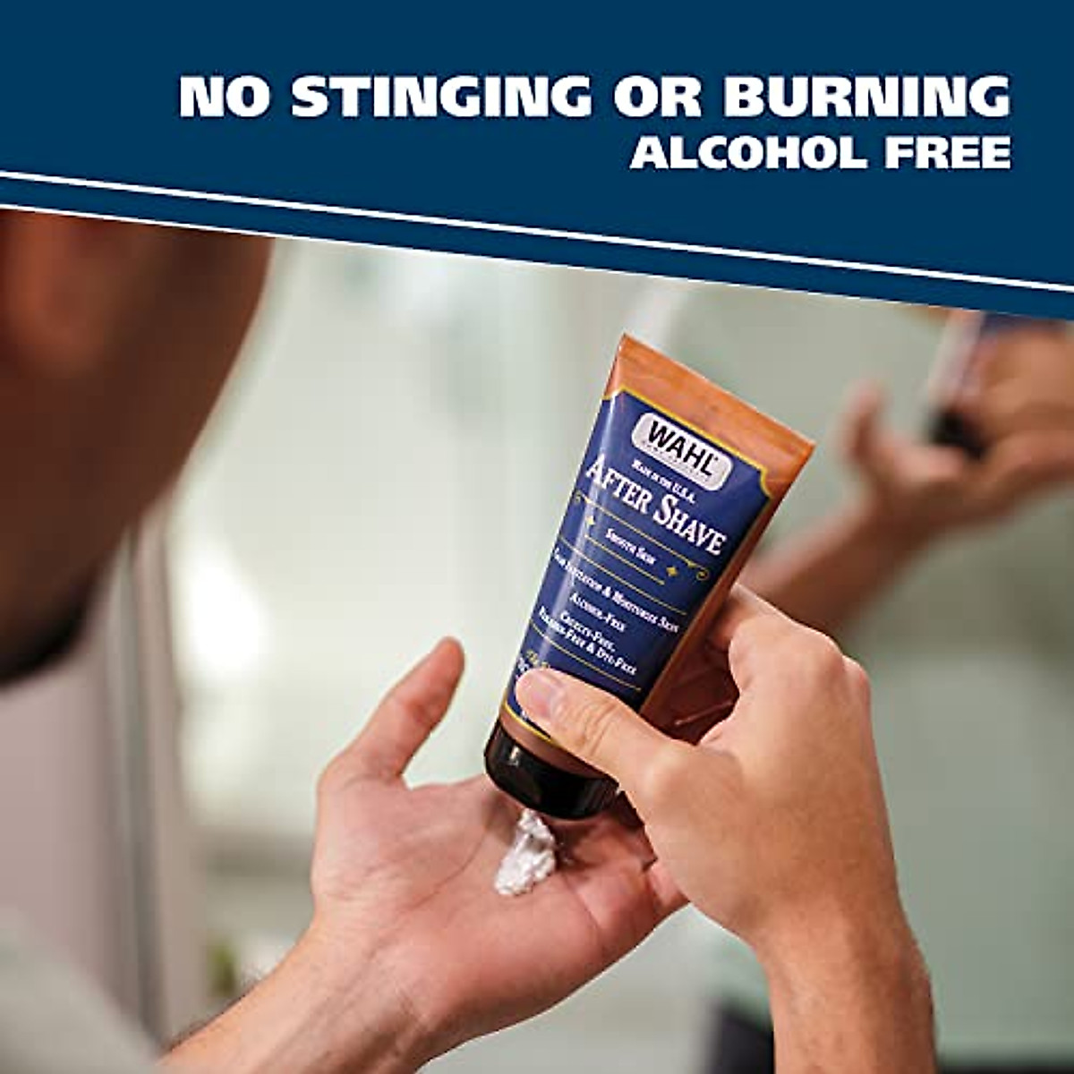 Wahl After Shave with Essential Oils for Soothing, Calming, & Balancing Sensitive Skin - Manuka Oil, Meadowfoam Seed Oil, Clove Oil, & Moringa Oil (6 Oz) - Model 805610A