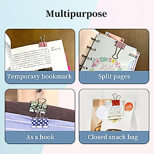 Medium Binder Clips 1.25 Inch Black 36 PCS, Binder Clips 32mm for Teacher School Office and Business