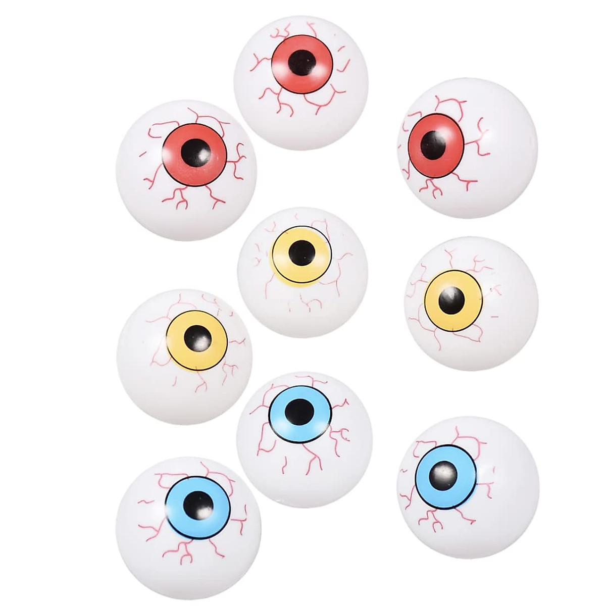 Super Creepy Plastic Hollow Eyeballs- Halloween Decorations - Zombie Eyeballs- Set of 36