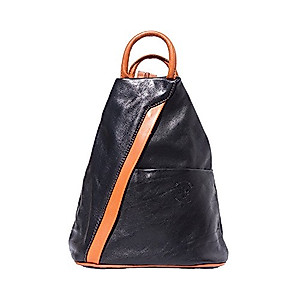 LaGaksta Submedium Italian Leather Backpack Purse Black Leather