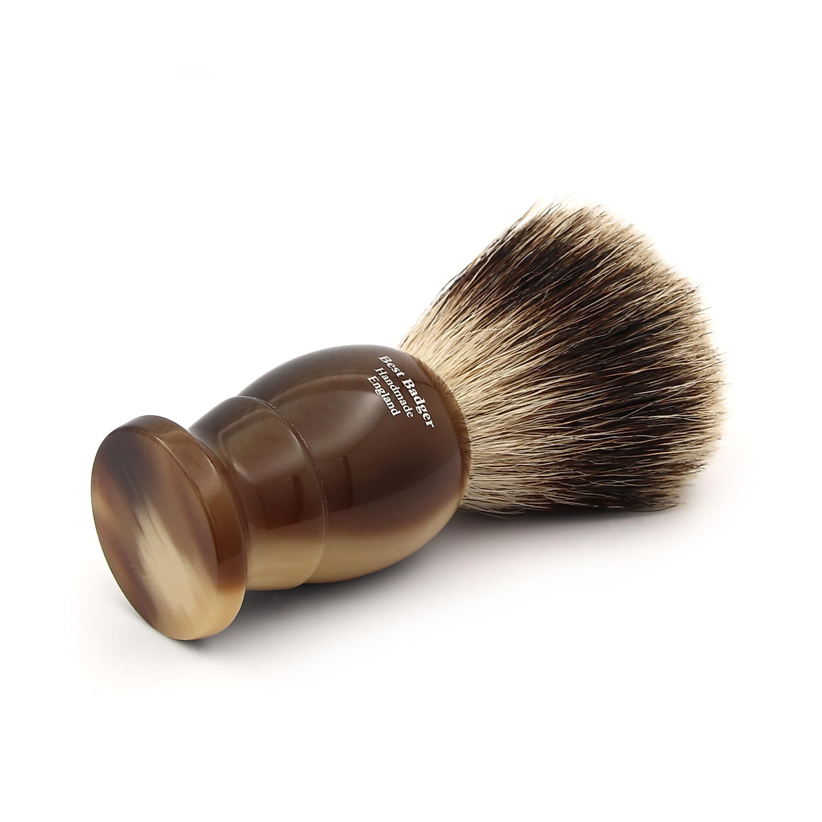 Edwin Jagger 1EJ872 Medium Best Badger Shaving Brush, Imitation Light Horn for use with Shaving Cream or Soap for Men