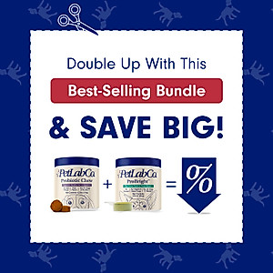 PetLab Co. – Gut & Dental Bundle: Dog Probiotics for Gut Health, Seasonal Allergies, Skin & Ear Healthy Yeast Levels 30 Count & Doggy Dental Powder for an Effortless Deep Clean in 1 Scoop