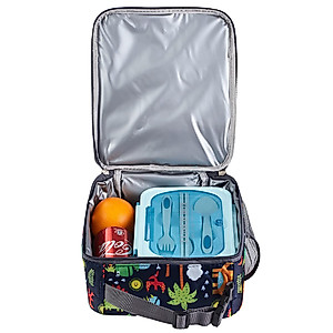 Toddler Lunch Bag for Kids Lunch Box, Dinosaur Lunch Boxes For Boys Lunch Bag,Insulated Reusable Lunch Bag with Waterproof Liner, Thermal Meal Container Tote for Girls & Boys & Women, Dinosaur Style