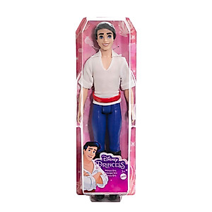 Mattel Disney Princess Toys, Prince Eric Posable Fashion Doll in Signature Outfit, Inspired by The Little Mermaid Movie