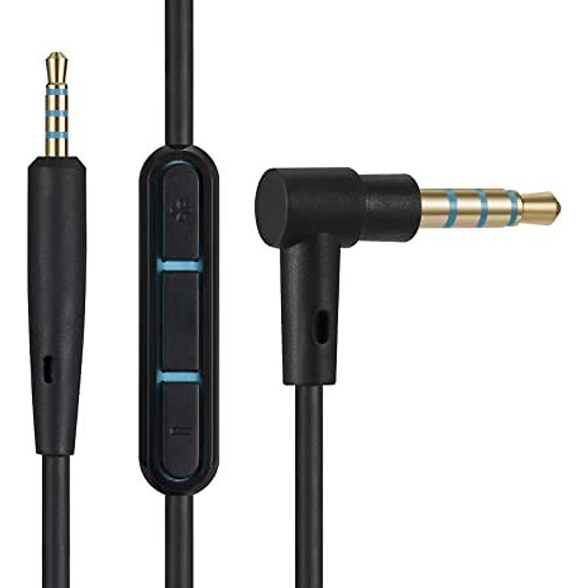 Sqrmekoko Inline Mic Remote Audio Cable Cord Line for Bose QuietComfort 25 QC25 Headphones (Black)