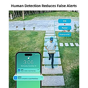 AOSU Security Cameras Wireless Outdoor, 5MP Ultra HD Wireless Security Camera System, 2 Camera kit with 166° Wide Angle, 240-Day Battery Life,Spotlight Camera, 32G Local Storage, No Monthly Fee