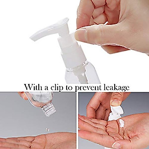 Travel Size Toiletry Bottles Set Tsa Approved Clear Cosmetic Makeup Liquid Containers with Zipper Bag Cosmetic Containers with Lids 12pcs