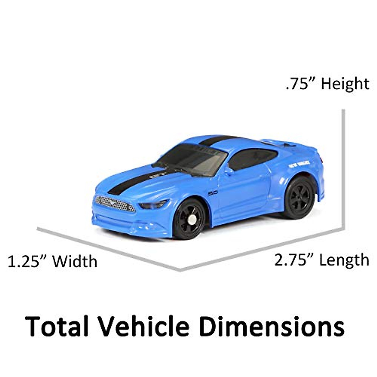 New Bright Mini R/C Mustang GT & Camaro Helmet Racers RC Cars, 2 Pack Set