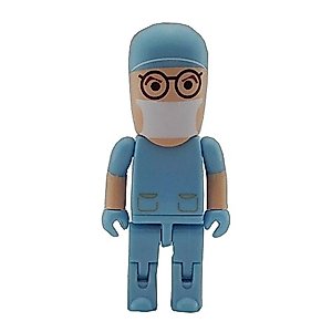 Aneew 2.0 Blue Color 16GB Doctor Surgeon Robot Pendrive USB Flash Drive Memory Stick for Medical Staff