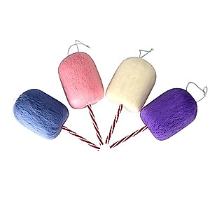 4 PCS Large Cotton Candy Ornaments for Christmas Tree Hanging Candy Decorations Wool Felt Lollipop Ornament for Xmas Tree Home Holiday Party Decor (4)