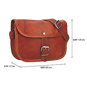 Gusti Shoulder Bag Leather - Mary M. Handbag Purse Crossbody Bag Satchel for Women in Vintage Brown