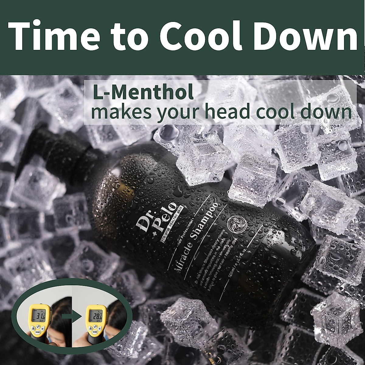 Dr.Pelo Miracle Shampoo, Shampoo for Oily Hair Types – Cool Down Your Scalp and Style Your Hair Easier