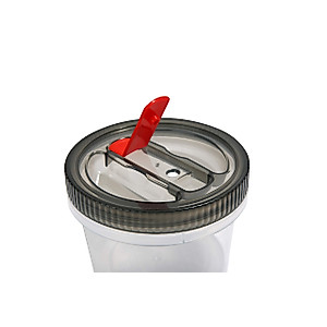 Kitchen Details 10 Piece Food Storage Container Set | 6-16oz & 4-32oz | Screw Top Airtight Lid | Air Vent | BPA Free | Canister | Dishwasher and Freezer Safe | Clear & Grey