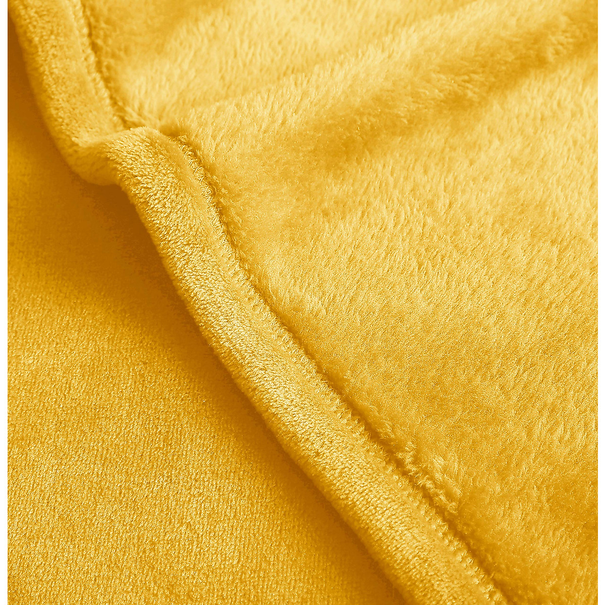 EXQ Home Fleece Blanket Twin Size Yellow Throw Blanket for Couch or Bed - Microfiber Fuzzy Flannel Blanket for Adults