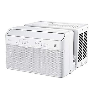 Midea 8,000 BTU U-Shaped Smart Inverter Window Air Conditioner–Cools up to 350 Sq. Ft., Ultra Quiet with Open Window Flexibility, Works with Alexa/Google Assistant, 35% Energy Savings, Remote Control