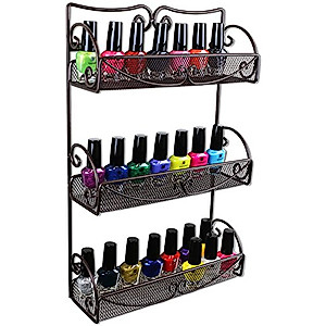 DecoBros 3 Tier Wall Mounted Spice Rack, Bronze