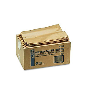 KL Waxed Kraft Feminine Hygiene Liner Bag with Gusset | 10.25" x 7.5" x 3.5" | (Case of 500) | New Pack
