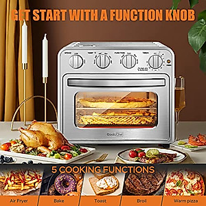 Geek Chef Air Fryer Toaster Oven Combo,16QT Convection Ovens Countertop, 4 Slice Toaster, 9-inch Pizza, with Warm, Broil, Toast, Bake, Air Fry, Oil-Free, 100+ Online Video Recipes & Accessories