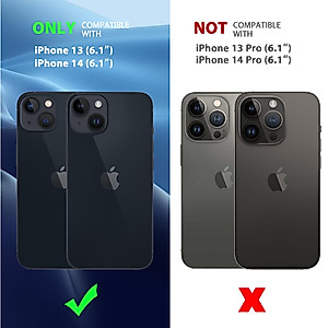 CACOE Magnetic Case for iPhone 13 & iPhone 14 6.1 inch-Compatible with MagSafe & Magnetic Car Phone Mount,Anti-Fingerprint TPU Thin Phone Cases Cover Protective Shockproof (Matte Black)