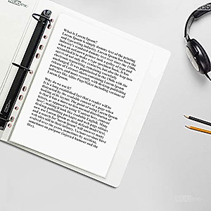 Rubex Sheet Protectors 8.5 x 11 inch Clear Page Protectors Plastic Sleeves Reinforced 11 Hole fit for 3 Ring Binder Top Loading 9.25 x 11.25 inch (100 Sheets)