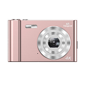Camnoon 4K Digital Camera 48MP 2.4 Inch IPS Screen Auto Focus 16X Digital Zoom Anti-Shake Face Detect Smile Capture Built-in Flash & Battery with 32GB Memory Card for Kids Teens
