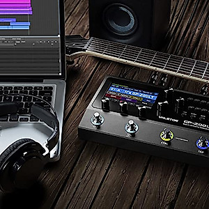 Valeton GP-200LT Multi Effects Pedal Multi Effects Processor Guitar Effects Pedal Bass Pedal Amp Modeling IR Cabinets Simulation Multi-Effects with FX Loop MIDI I/O Stereo OTG USB Audio Interface