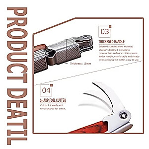 Wine Opener - Professional Corkscrew Wine Bottle Opener with Foil Cutter - Manual Wine Key Bottle Openers for Waiters, Bartenders & Home, Rosewood