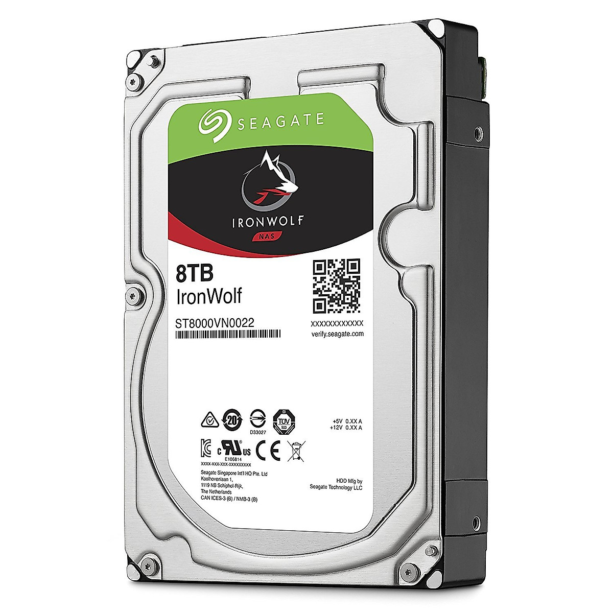Seagate IronWolf 8TB NAS Internal Hard Drive HDD – CMR 3.5 Inch SATA 6Gb/s 7200 RPM 256MB Cache for RAID Network Attached Storage