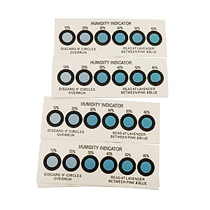 30-Pack Humidity Indicator Cards 0-60% 6 Spots Reusable Moisture Proof Card for Precision Electronic Products (30)