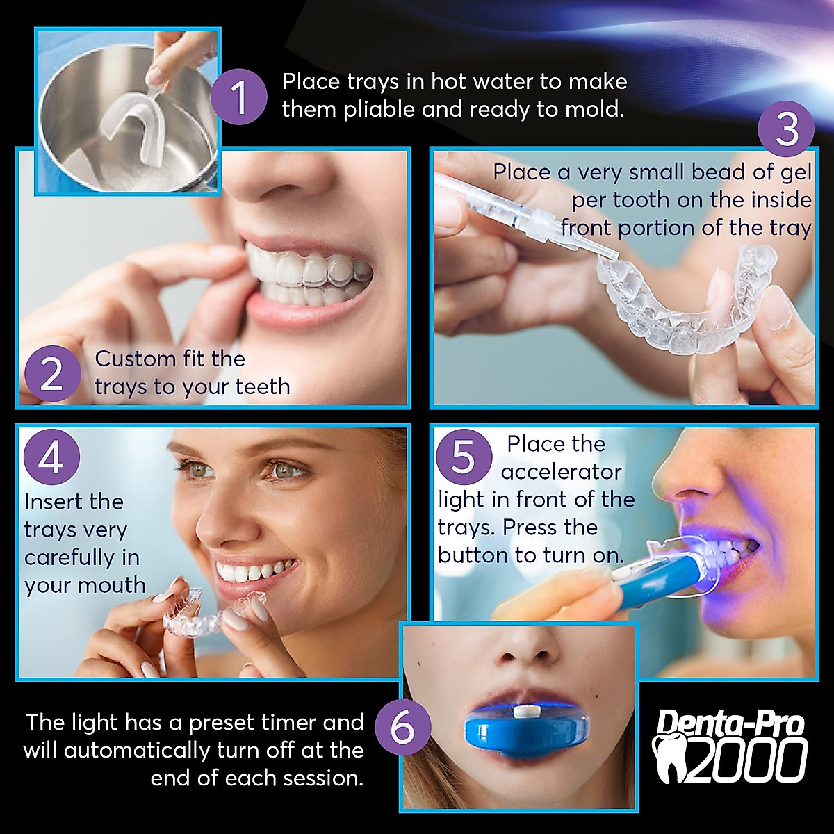 At Home Deluxe 3D Teeth Whitening Premium Kit By DentaPro2000 - If you Want Immediate Results This Is The kit To Use!