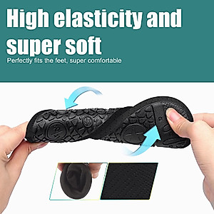 Unisex Water Shoes Quick-Drying Beach Aqua Shoes for Women Men Black Embossed 9-10 W/ 8-9 M US