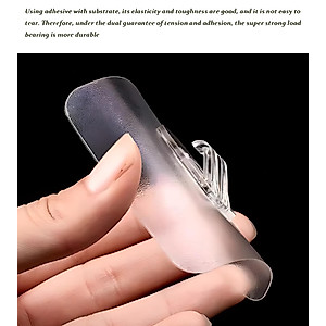 YOFAN 12-Pack Clear Adhesive Suction Sticker for No Drilling Bathroom Shower Shelf Accessories, Super Strong Adhesive Wall Sticker for Shower Caddy and More