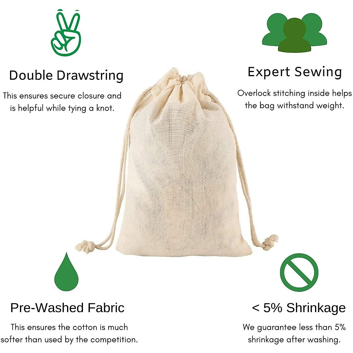 Mayatra's Cotton Laundry Today or Naked Tomorrow Bag For Clothes - Travel Organizer - Eco-friendly 100% Pure Cotton Drawstring Bag - Large size - Hanging Laundry Bag Foldable and Washable (Pack Of 2)