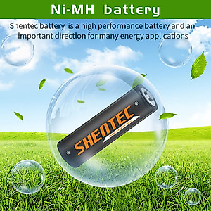 Shentec 4 Packs 2500mAh Rechargeable AA Batteries and 4 Packs 1000mAh Rechargeable AAA Batteries with Smart 8 BayAAA AA Battery Charger (USB Fast Charging, Independent Slot)