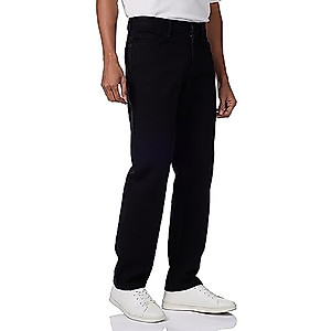Lee Men's Relaxed Fit Straight Leg Jean, Double Black, 28W x 30L