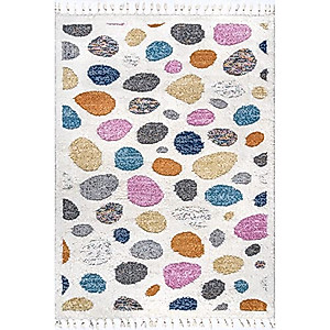 nuLOOM Maybelle Braided Tassle Modern Area Rug, 4x6, Ivory