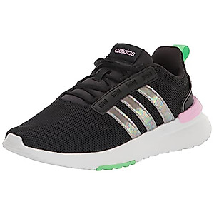 adidas Racer TR21 Running Shoe, Core Black/Core Black/Beam Green, 4 US Unisex Big Kid