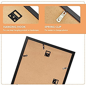 SYNTRIFIC 12x16 Picture Frames Set of 6,Display Pictures 8.5x11 with Mat or 12x16 Without Mat,Wall Gallery Photo Frames Larger Picture Frames for Wall Mounting,Black
