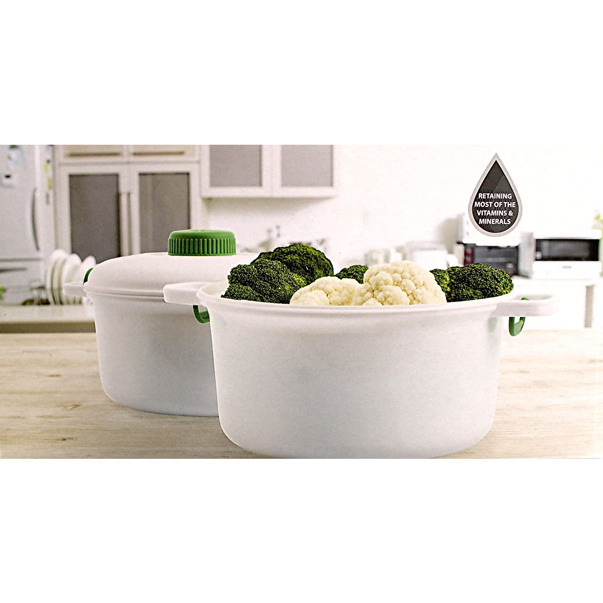 Eco Friendly Microwave Pressure Cooker Steamer Healthy Cooking Quick Fast Vegetables Meats Poultry Fish Rice Cooker No Oil Needed! BPA FREE