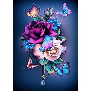 LWZAYS Cross Stitch Kits-Stamped Cross Stitch Kits for Beginners Adults 12x16inch Landscape Counted DIY Embroidery Needlepoint Kits Home Decor (YS13)