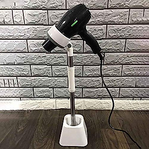 Bibabala Hands Free Hair Dryer Stand,180 Degrees Rotation Lazy Hair Dryer Holder with Non Slip Base, Suitable for Bathroom, Vanity, Makeup Room Countertop(Creamy White)