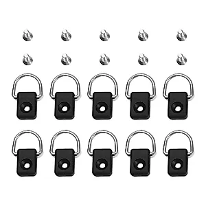 Ejoyous Kayak D Ring with Screw Kit, 6pcs Canoe D Buckle Hook Tie Down Loop Safety Deck Fitting Accessory Parts for Boat Canoe Kayak Fishing Rigging Accessories
