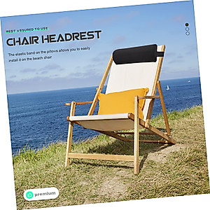 Happyyami 3pcs Beach Chair Sponge Pillow Chair Headrest Car Comfort Accessories Neck Pillow for Recliner Lounge Cushion Padded Pillow Outdoor Pouf Cloth Travel Rest Mat Office Chair