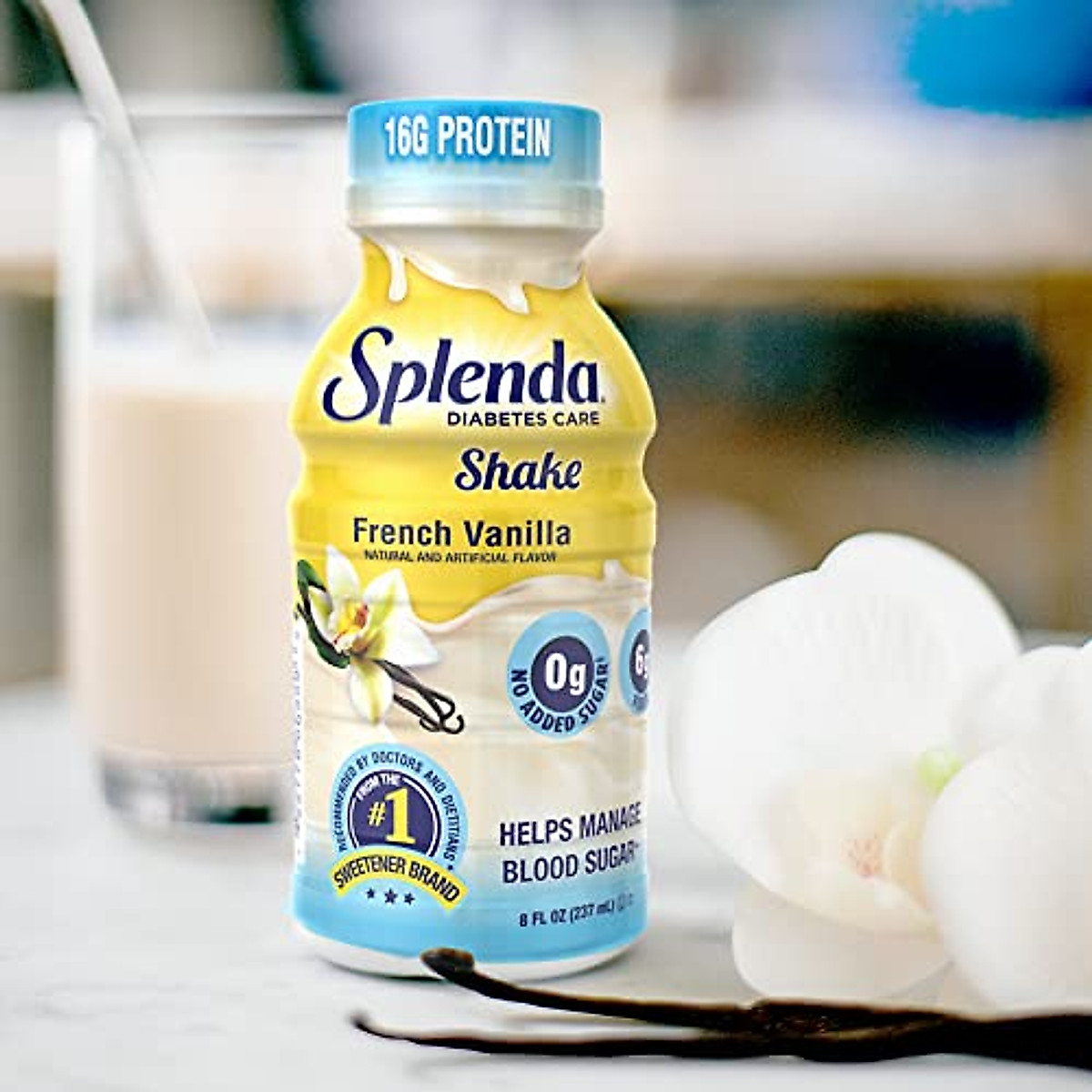 SPLENDA Diabetes Care Shakes - Meal Replacement Shake, French Vanilla, 8 Fl Oz (Pack of 24)