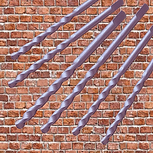 Masonry Drill Bits 5/32 in.x 4-1/2 in. Carbide Tip Flat Shank Drill Concrete Stone Bricks-10Pcs